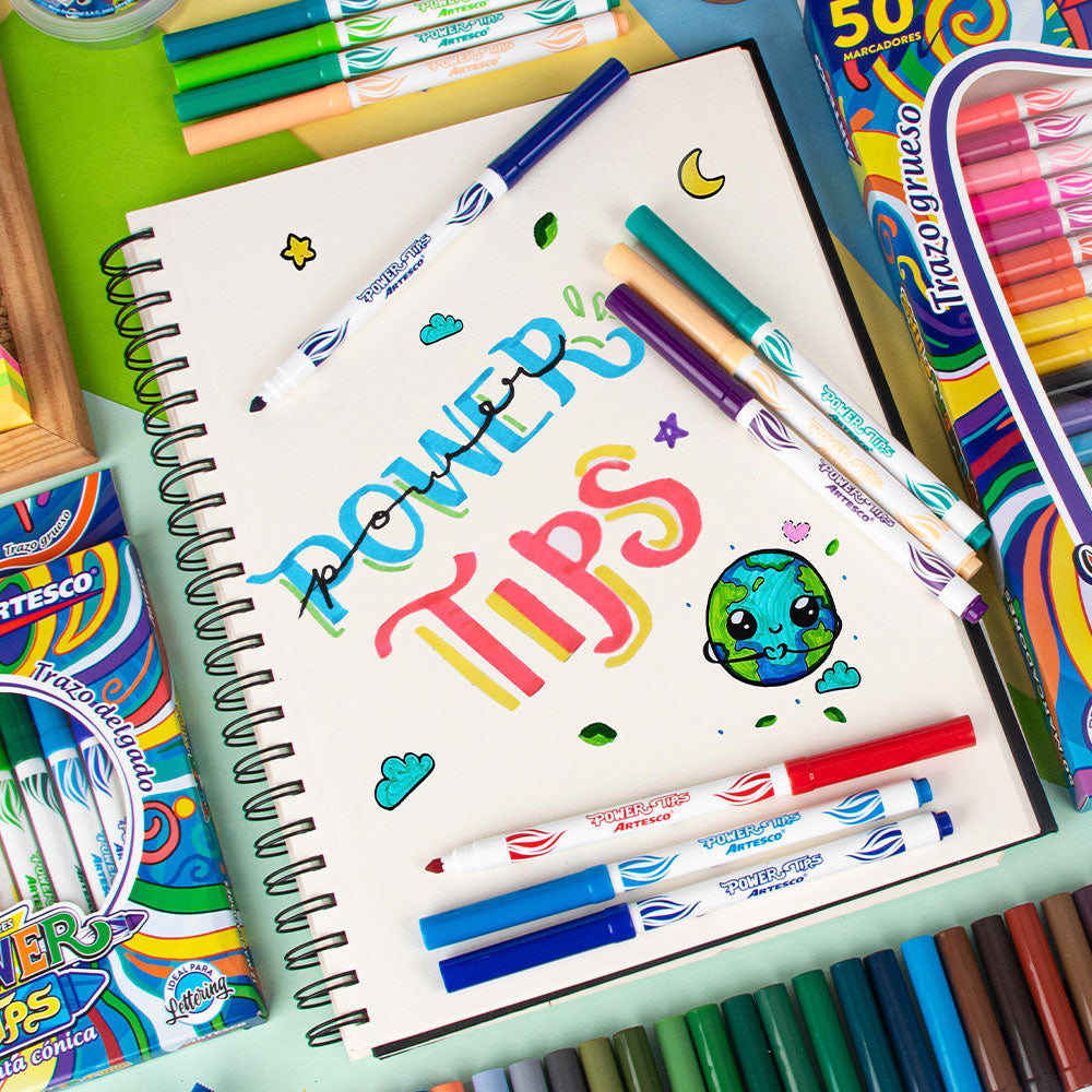 MARCADOR POWER TIPS X100 UND ARTESCO – PRAIZ BY RADELL